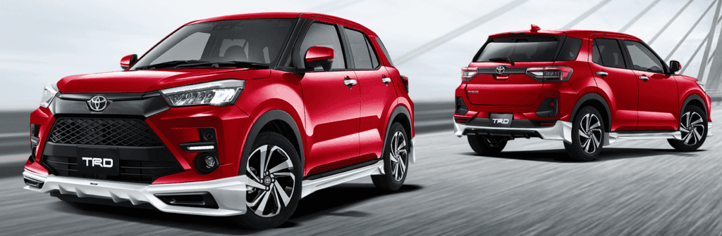 TRD Aggressive Style White for RAIZE | Japan Car Exporter