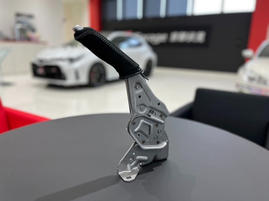 Toyota Yaris GRMN GR Parking Brake Lever (Ultra suede leather + Silver ...