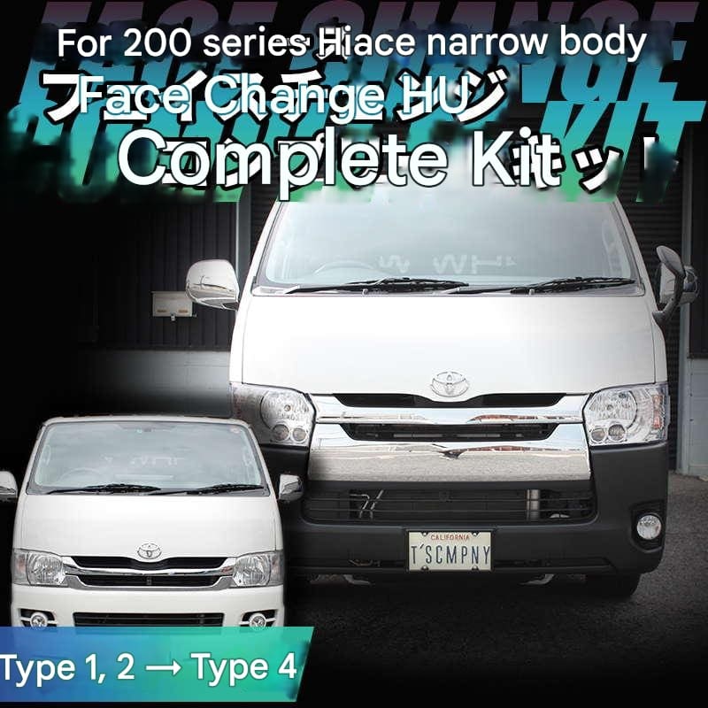 TsFACTORY Hiace Narrow Face Change Kit for Type 1,2 to Type 4 - Genuine ...